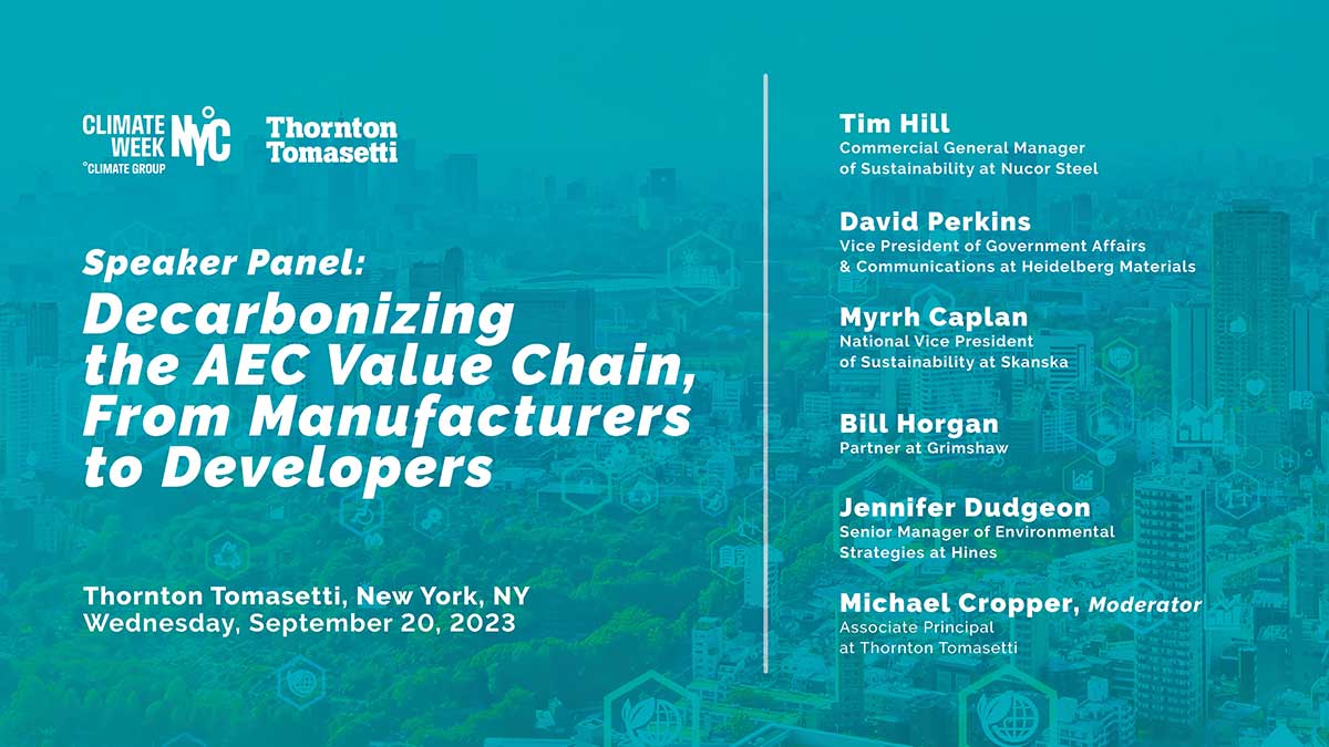 Decarbonizing the AEC Value Chain, From Manufacturers to Developers ...